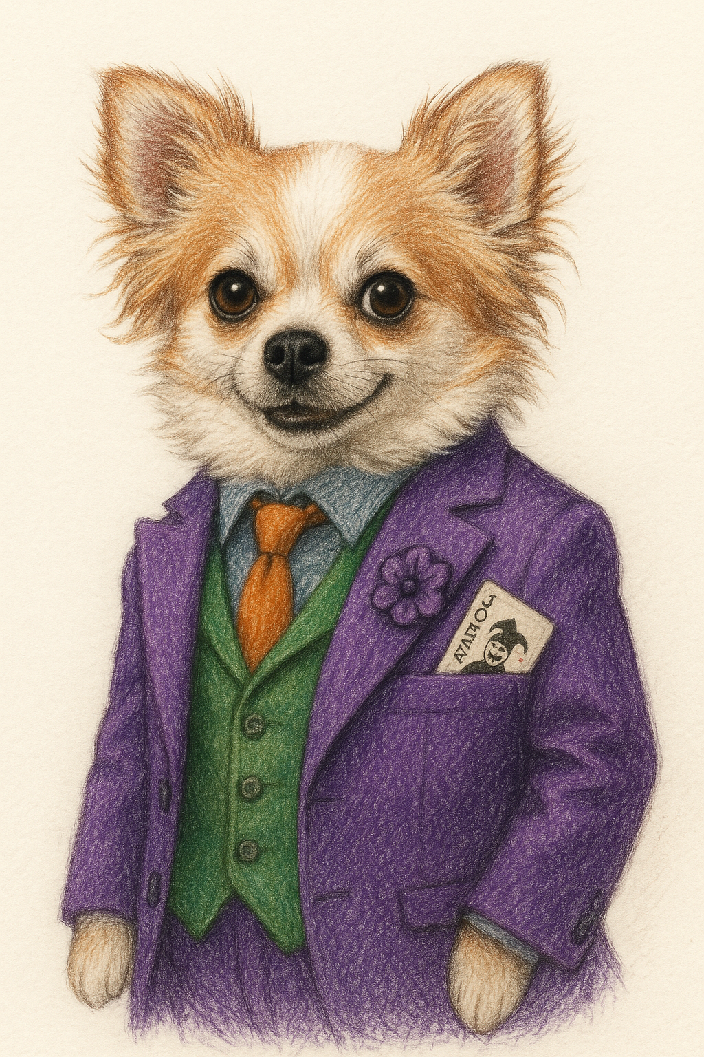 Custom Joker-Inspired Pet Portrait – Purple Suit Edition – The Family ...